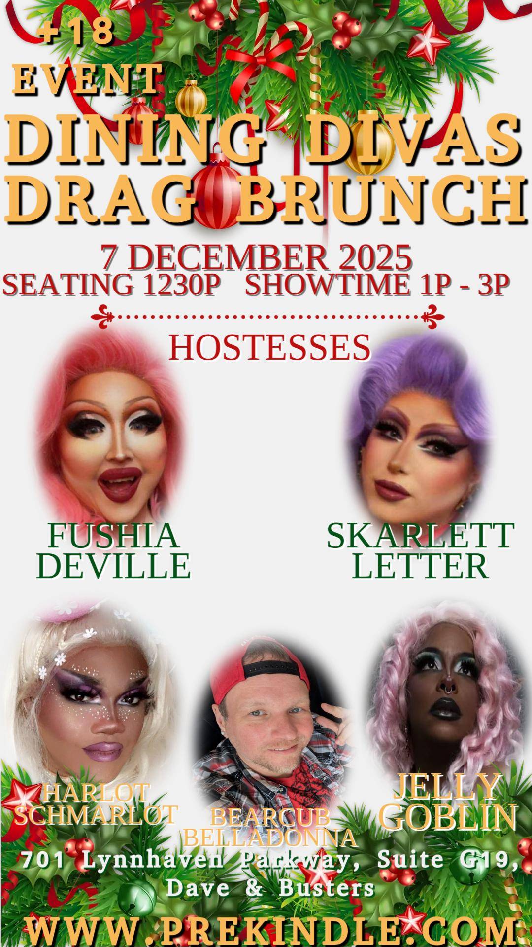 DINING DIVAS DRAG BRUNCH Tickets, Sunday, December 7 2025 | Prekindle