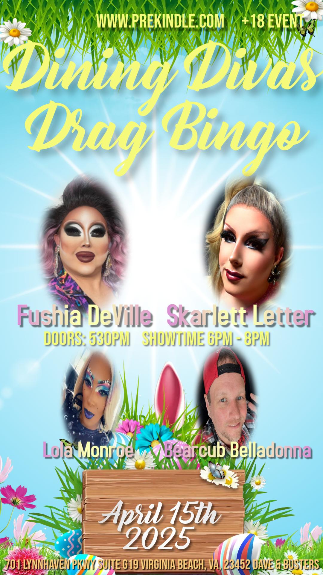 Dining Divas Drag Bingo Tickets, Tuesday, April 15 2025 | Prekindle