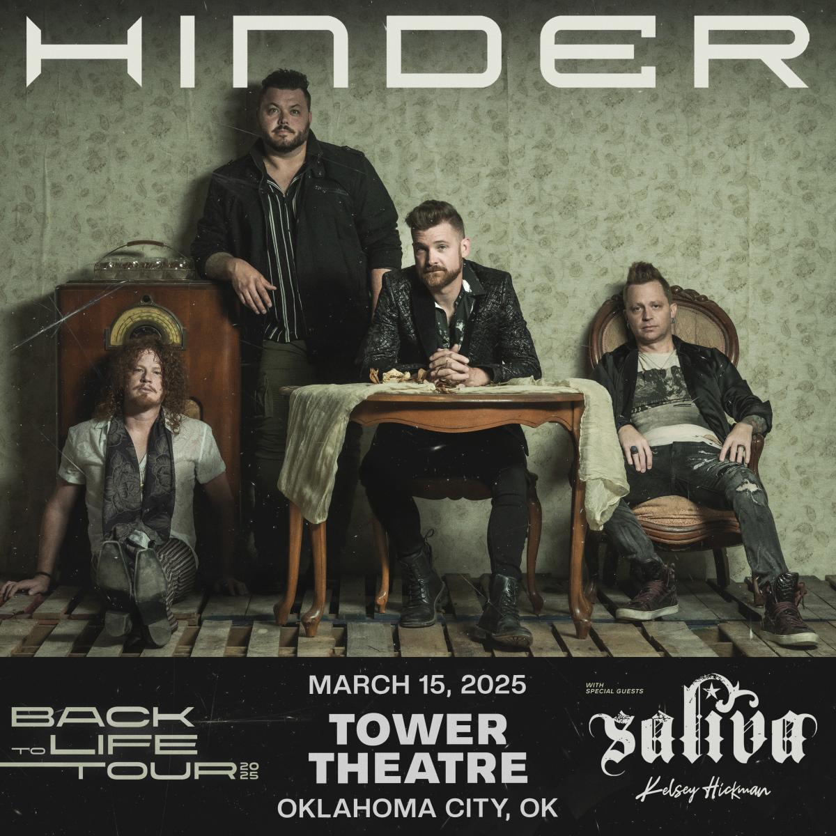 Hinder: Back To Life Tour 2025 Tickets, Saturday, March 15 2025 | Prekindle