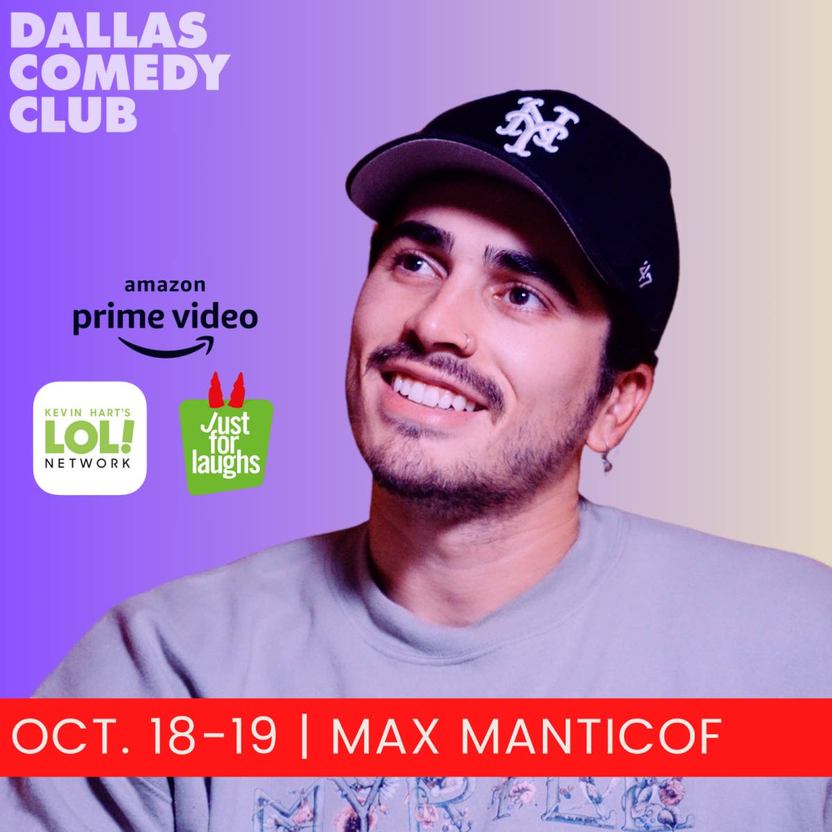Max Manticof, Live! 9:30PM Tickets, Saturday, October 19 2024 | Prekindle