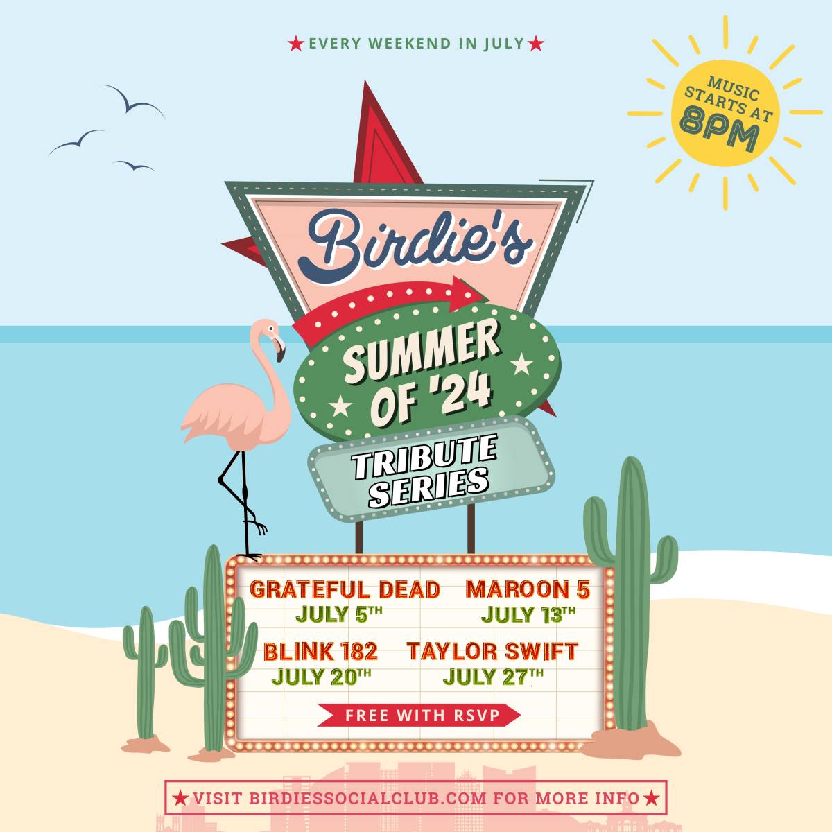 Birdie's Summer of '24 Tribute Series Tickets, Saturday, July 27 2024 ...